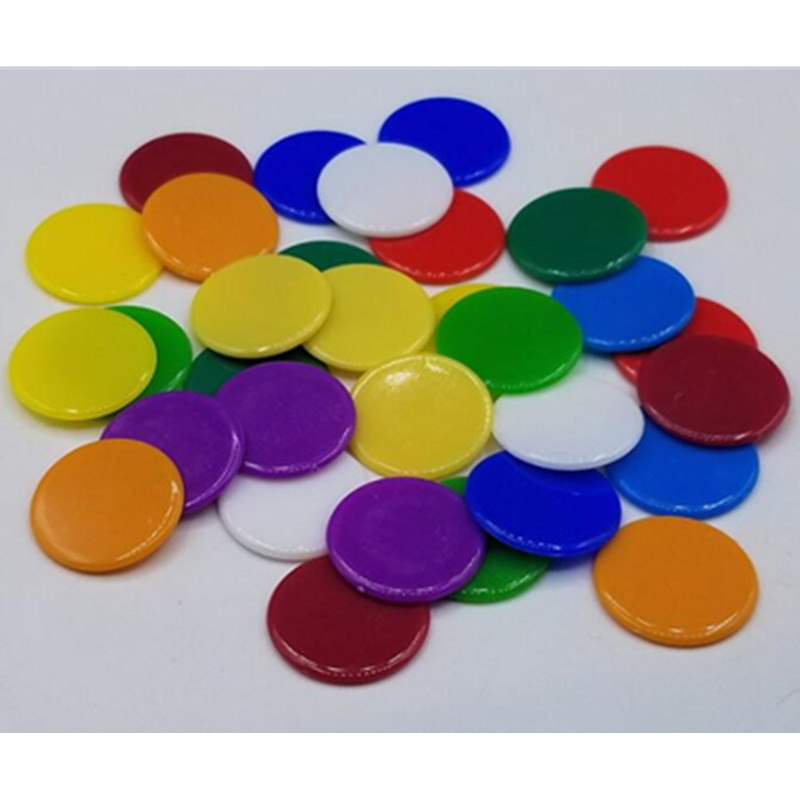 Kids Toy 100 Pieces Colored Plastic Counters Round Counting Chips – Sweequi