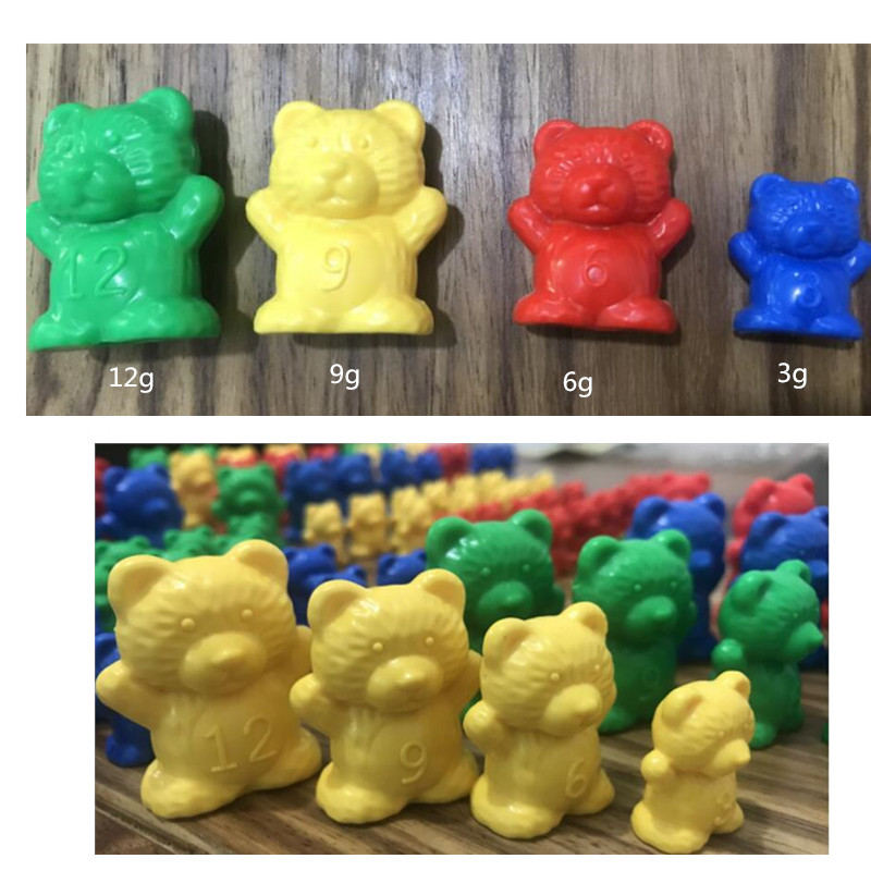 Kids Counting Toys Plastic Bear Family Colorful Counter Bears 96 pieces ...