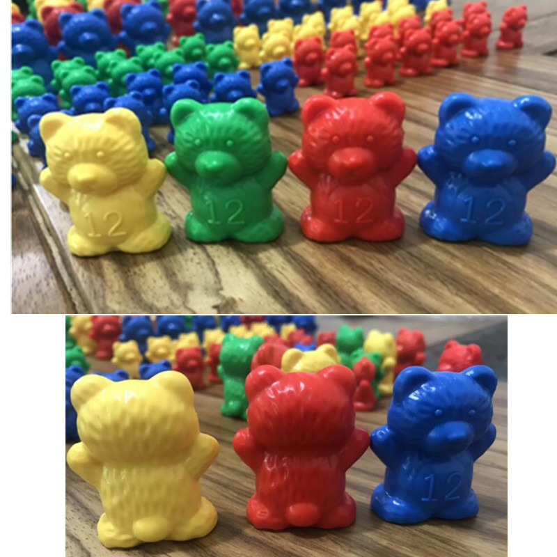 Kids Counting Toys Plastic Bear Family Colorful Counter Bears 96 pieces ...