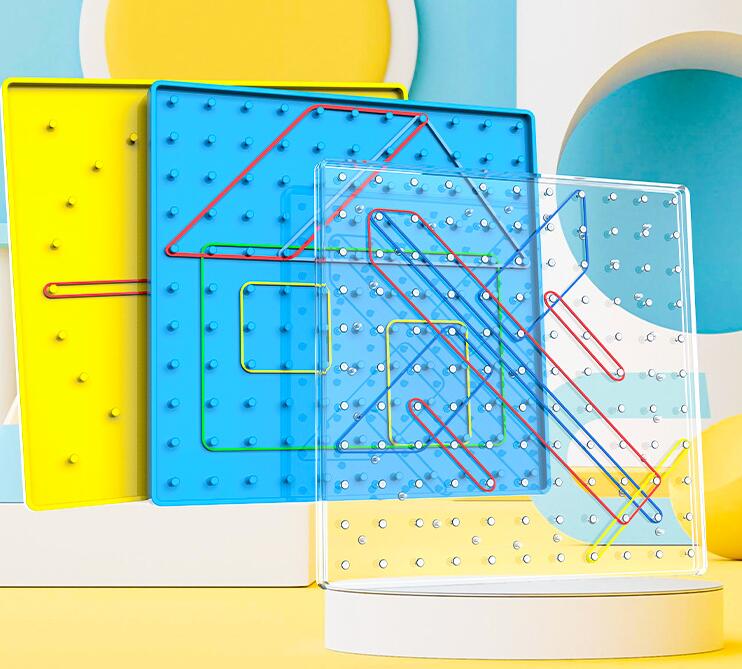 Teaching aids Geometry Board 20 cm Double Sided Geoboard – Sweequi