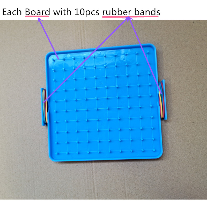 Geometry Toys Double Sides Geo Board With Pin Array Plastic Grid Board ...